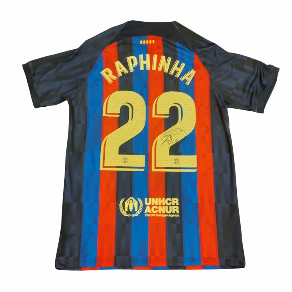 RAPHINHA SIGNED BARCELONA FOOTBALL SHIRT - Grandstand Memorabilia