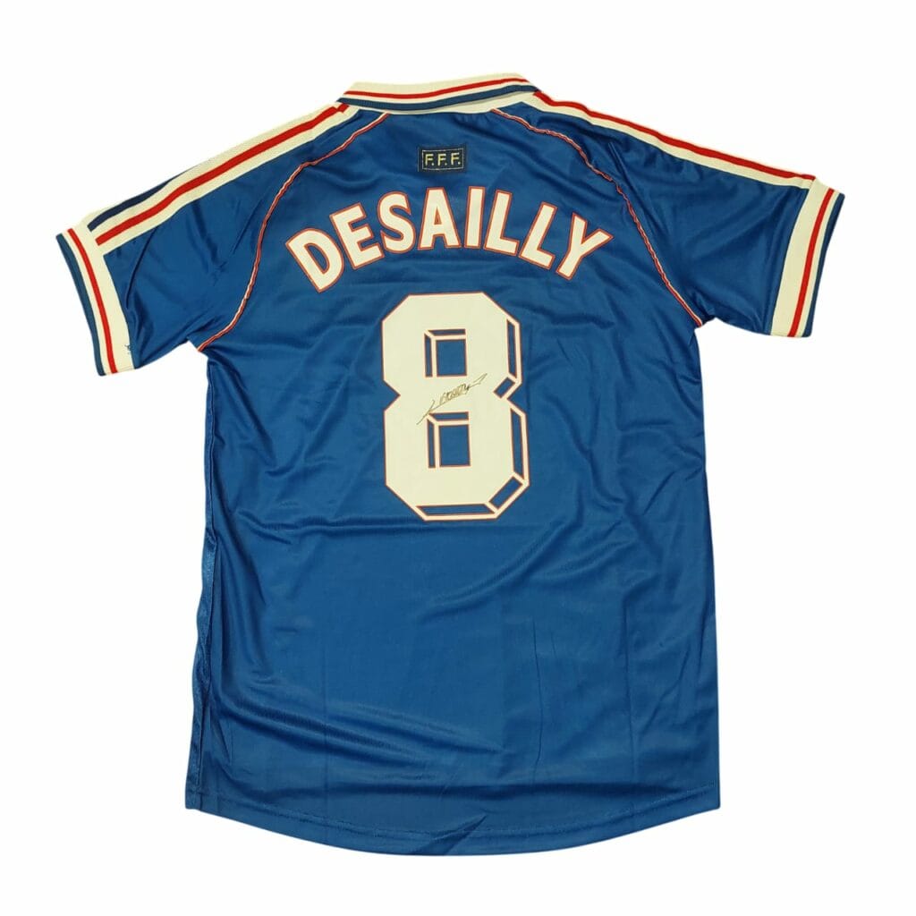 MARCEL DESAILLY SIGNED FRANCE FOOTBALL SHIRT - Grandstand Memorabilia