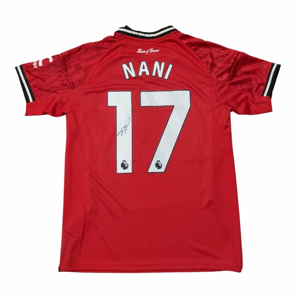 NANI SIGNED MANCHESTER UNITED FOOTBALL SHIRT - Grandstand Memorabilia