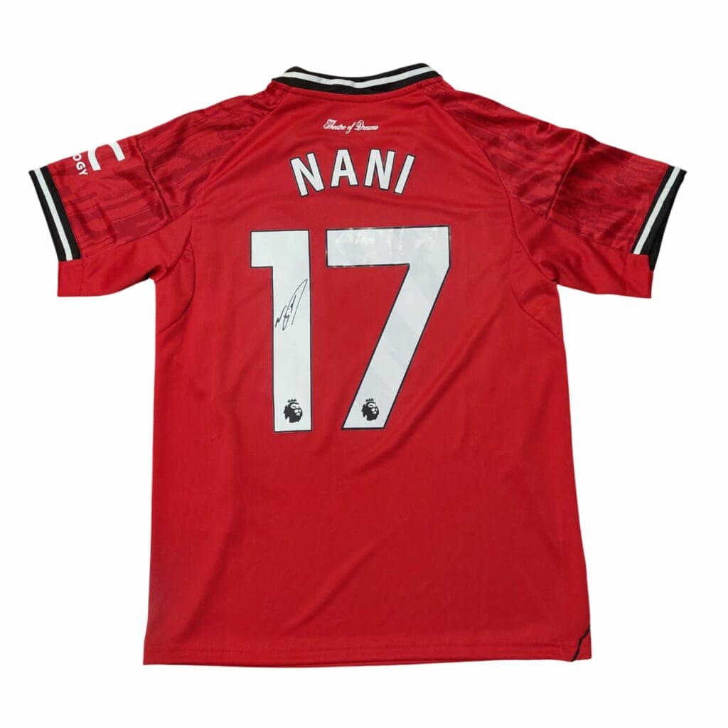 NANI SIGNED MANCHESTER UNITED FOOTBALL SHIRT - Grandstand Memorabilia