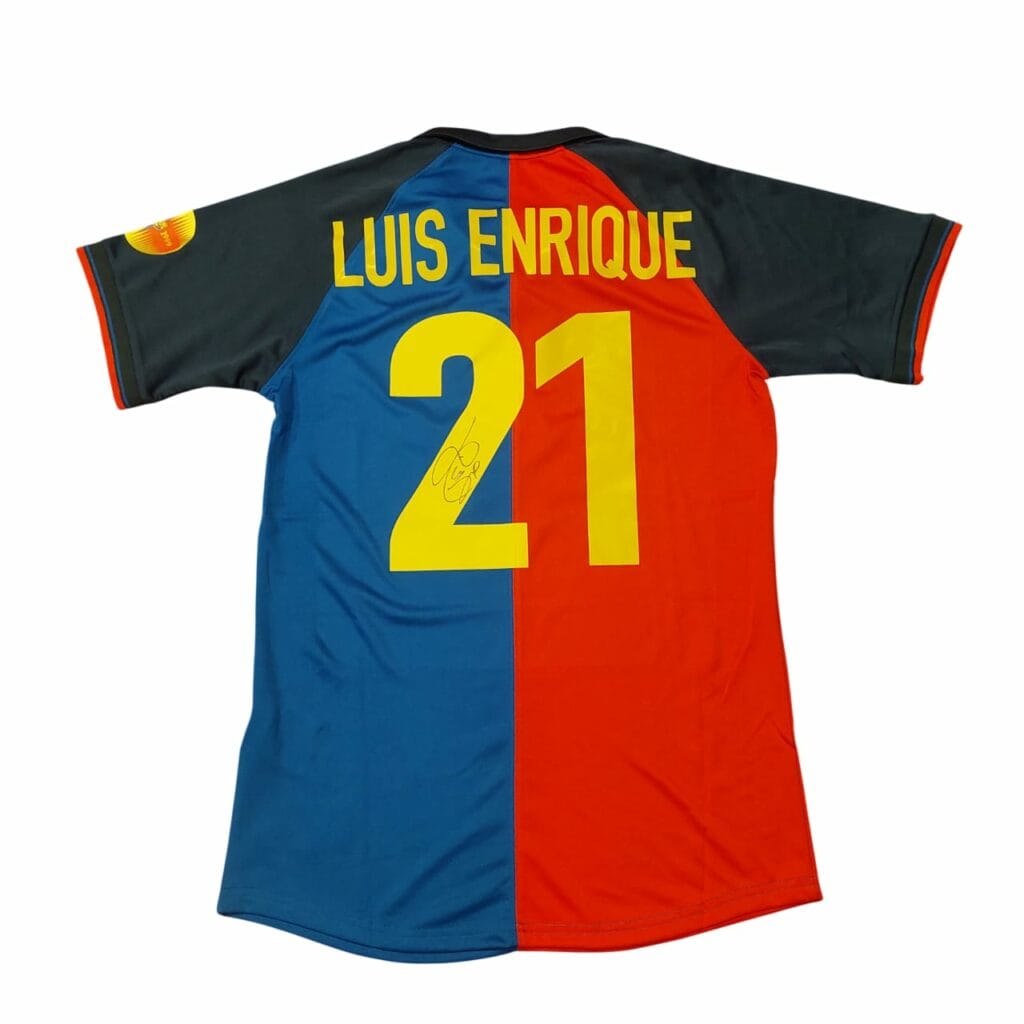LUIS ENRIQUE SIGNED BARCELONA FOOTBALL SHIRT - Grandstand Memorabilia