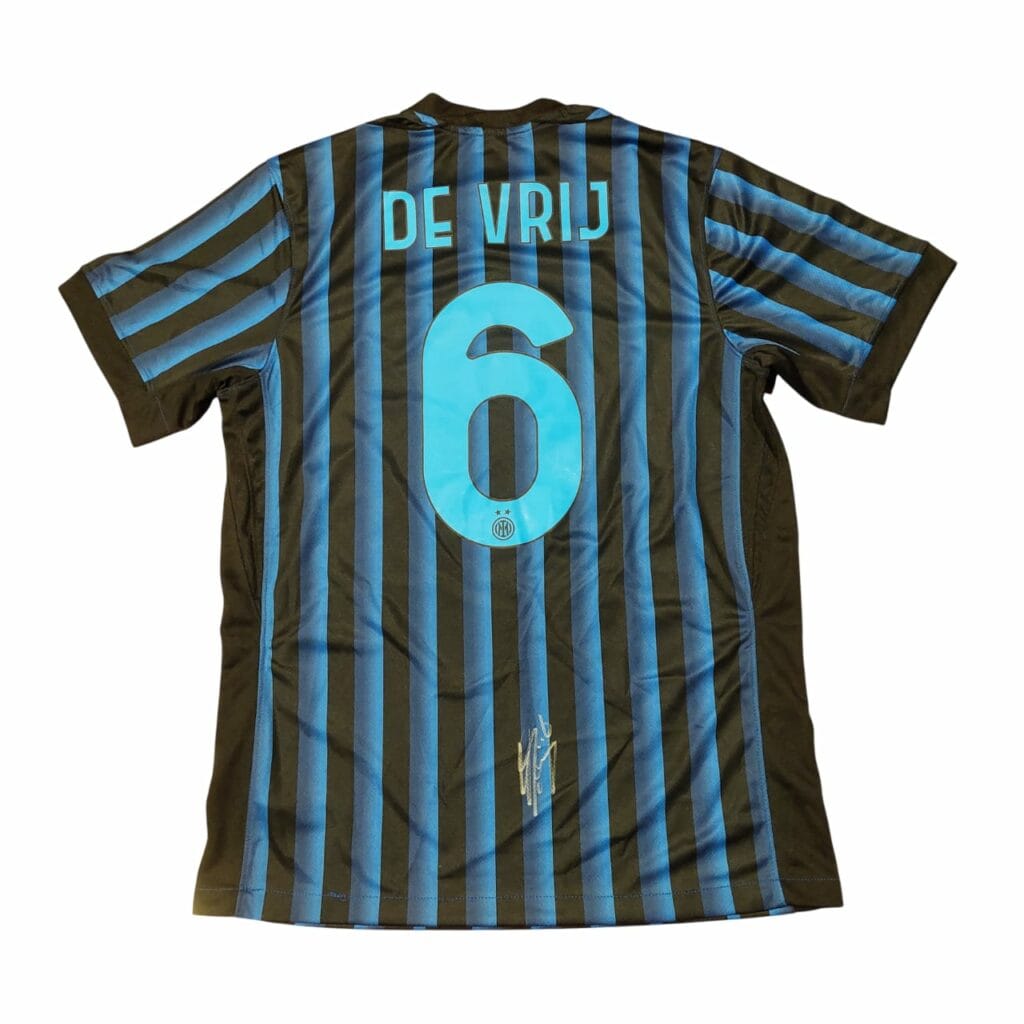 STEFAN DE VRIJ SIGNED INTER MILAN FOOTBALL SHIRT - Grandstand Memorabilia