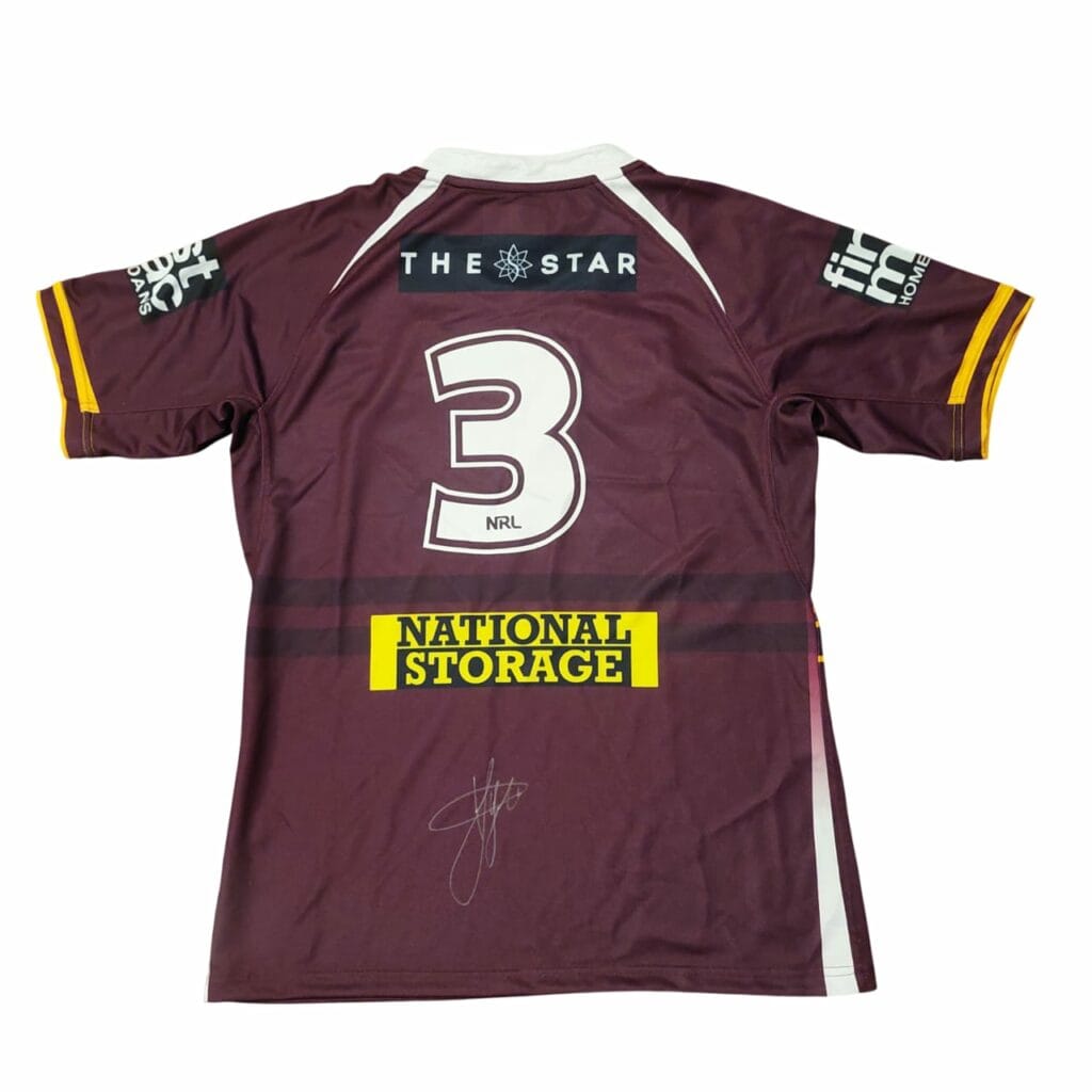 KOTONI STAGGS SIGNED BRISBANE BRONCOS JERSEY - Grandstand Memorabilia